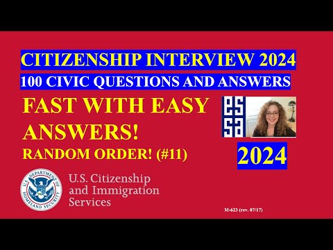 2024 Random 100 Civics Questions and Answers: U.S. Citizenship Interview 2024 | Fast Easy Answer