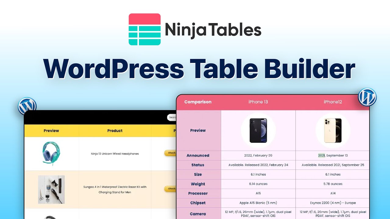 Ninja Tables: The Only WordPress Table Builder Plugin You Need