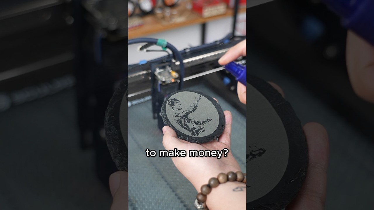 How to make money with the engraving machine?  #laserengraver #smallbussiness #shorts