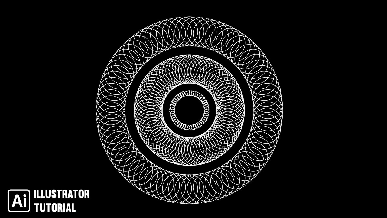 Create a Spirograph Effect in Illustrator || Adobe illustrator tutorial