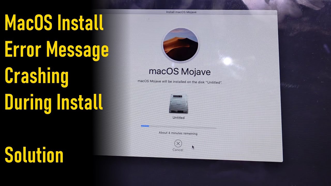 MacOS Installation, Producing Various Error Messages (possible Solution)