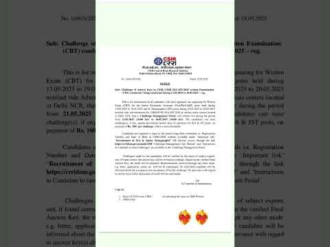 csir crri exam answerkey out 2025#ssc#csir#crri#sscchsl#govtjob#govexam#government#viralshort