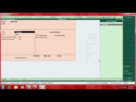 how to maintain manufacturing account called bill of material BOM in tally.erp9.