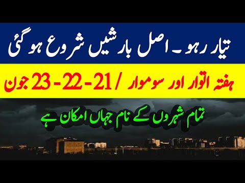 Heavy Rain Alert in Pakistan | Rain Forecast for Punjab, KPK, AJK & Sindh | 21-24 June 2025