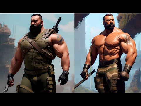 ai muscle military men and body builder _ ai art _ai arte