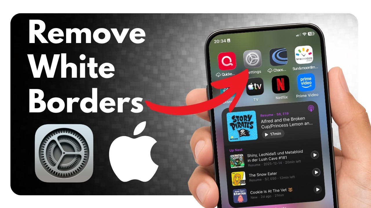 How to Remove White Border around Icons on iPhone