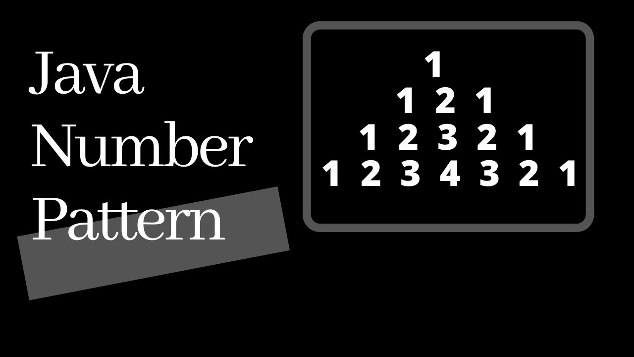 Number Pattern in Java - using for loop