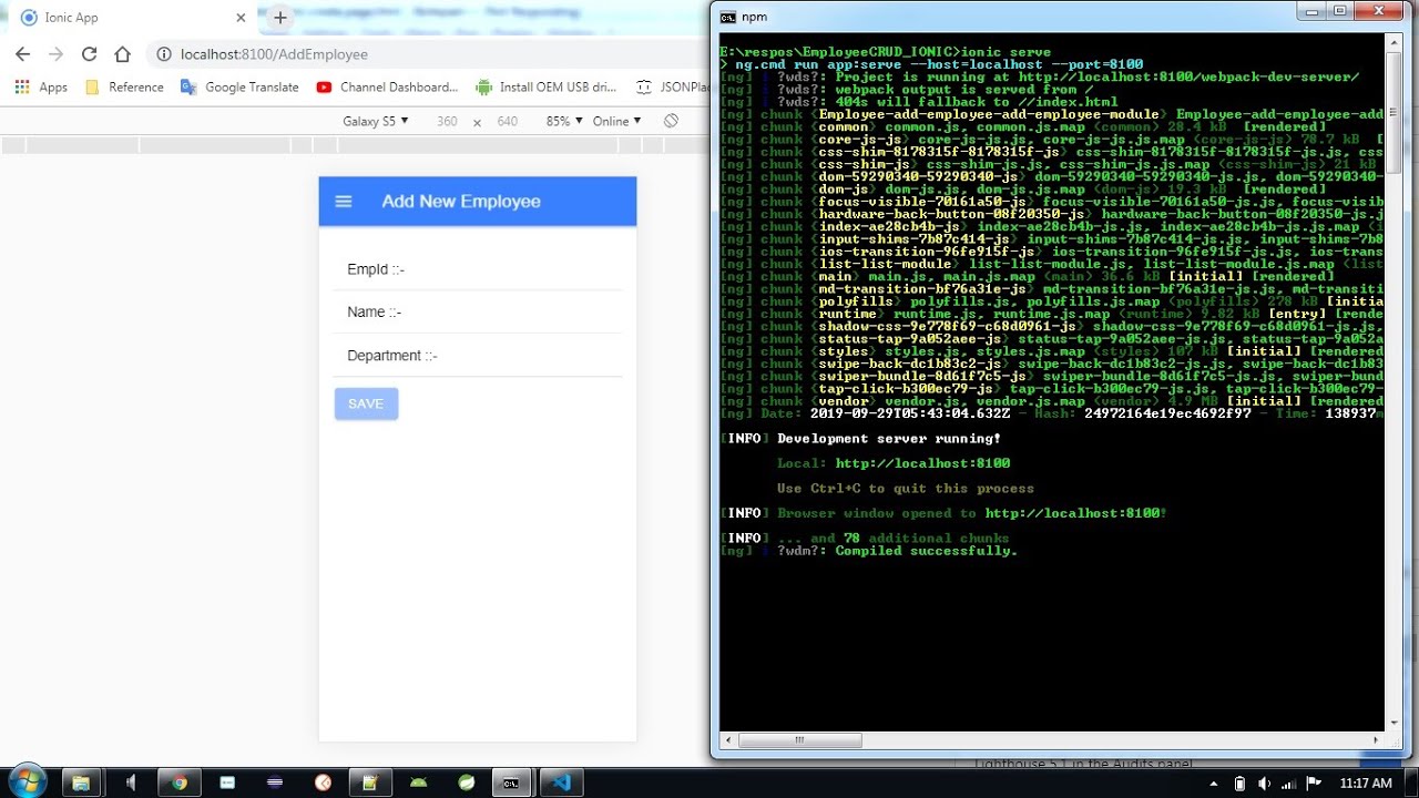 HttpPost Function in Ionic 4 with Spring Boot Rest API