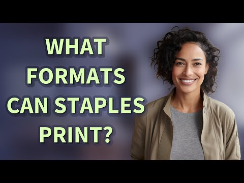 What formats can Staples print?