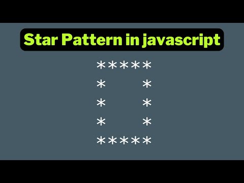 Hollow Star Square Pattern in javascript | for loop Javascript 2023 | Papa Developer