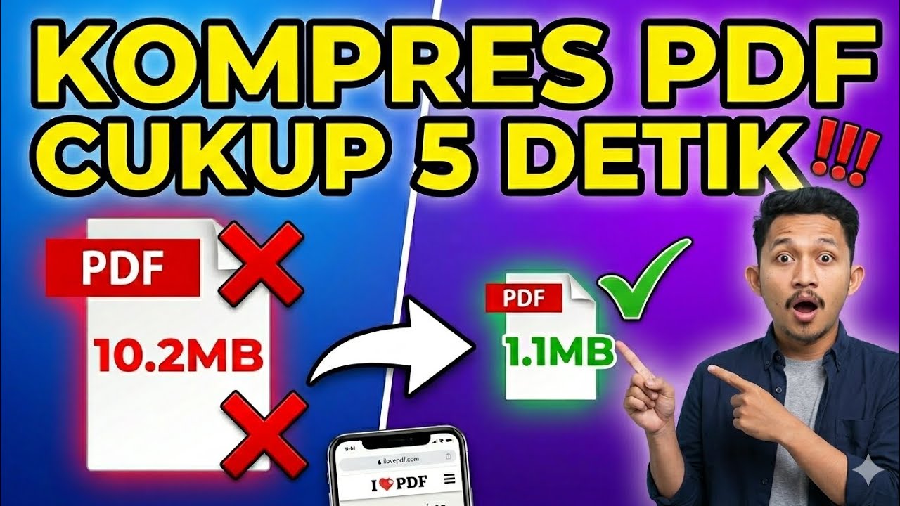 File 10 MB jadi 1 MB ?! | GAMPANG BANGEEET..!! #tutorial #ilovepdf 