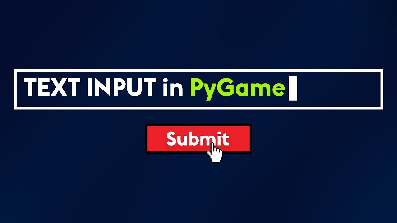 Get Text Input in Python/PyGame in 9 mins!