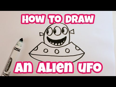 How to Draw a Cute Alien UFO - Easy Drawing for Kids & Beginners | Otoons.net