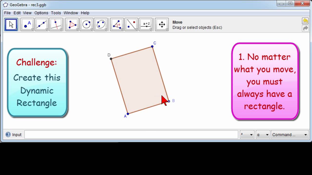 GeoGebra Challenge - Dynamic Rectangle (Short)