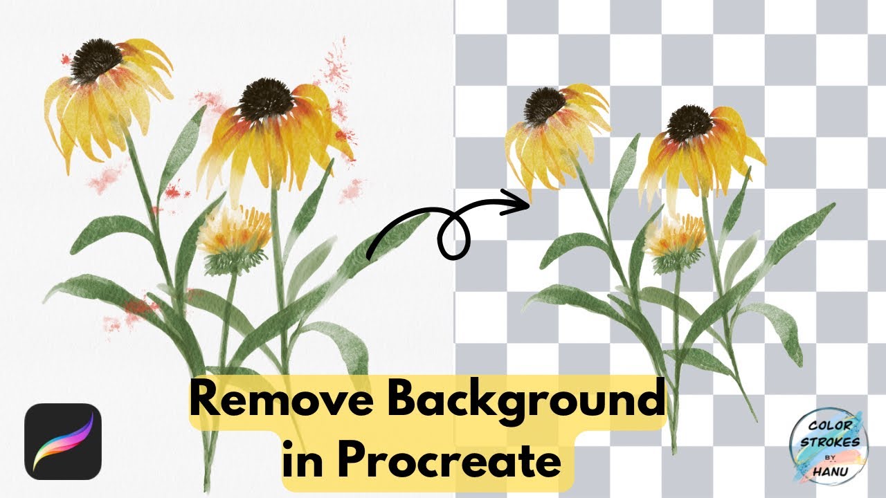 Procreate Watercolor into Transparent PNG | Procreate Tips