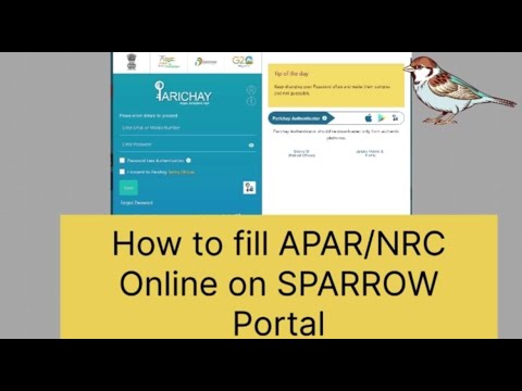 How to file APAR l Sparrow Portal l Initiate Work flow l Basic Information l DoPT l Government Emp