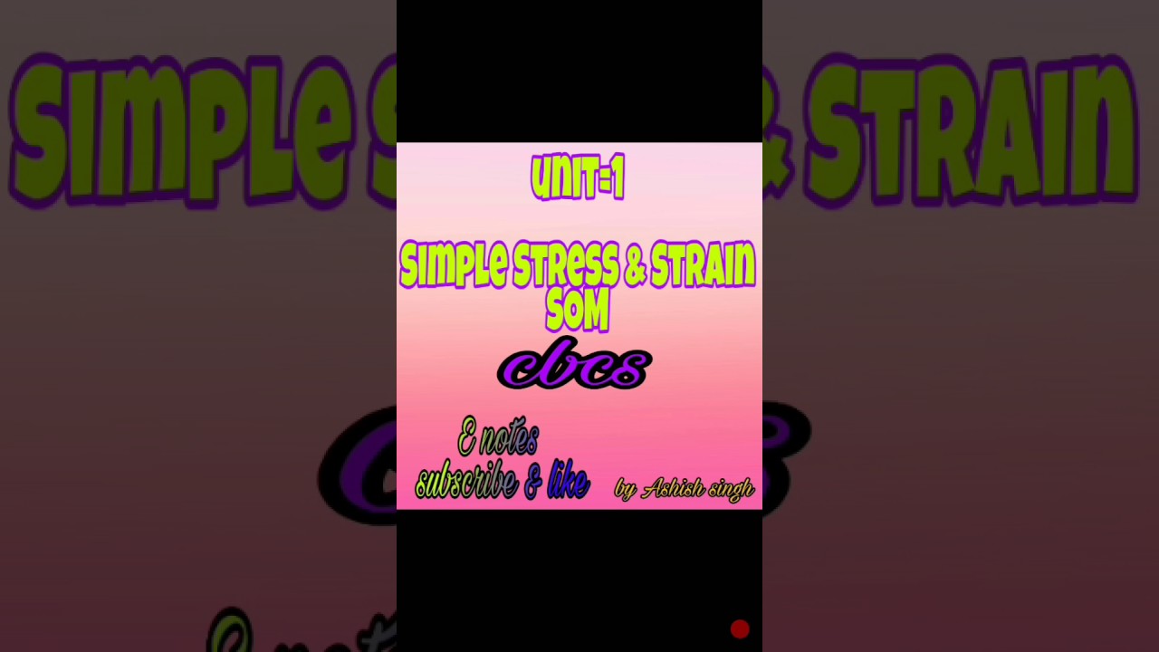 Stress and strain ,unit=1,Som ,notes