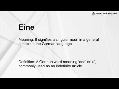 Eine Meaning