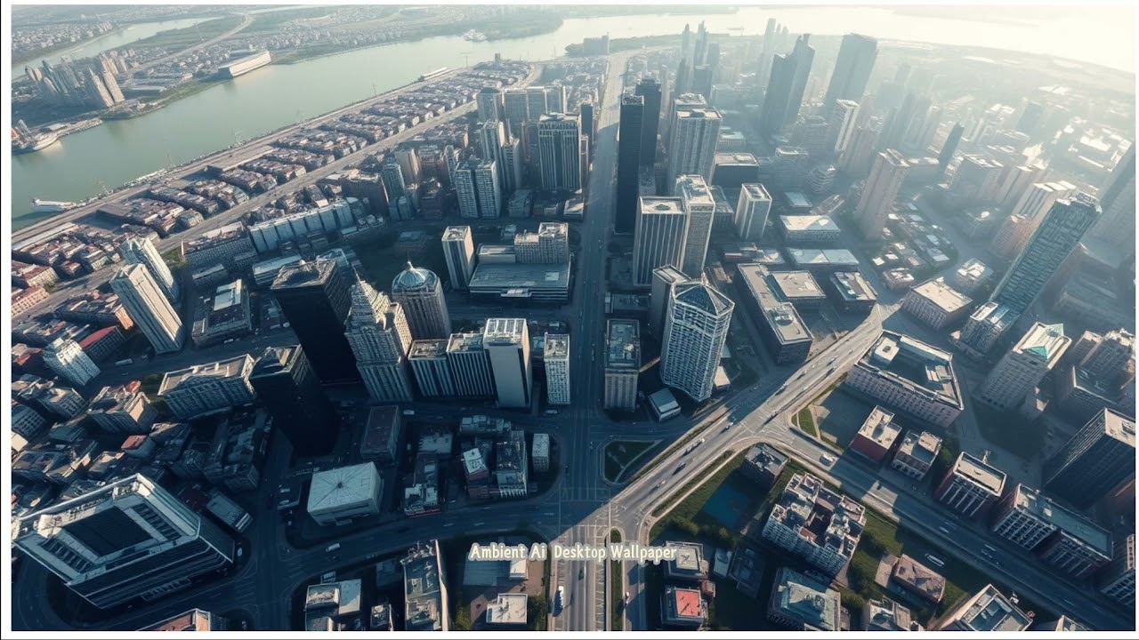 🔷 Stunning Aerial Cityscape – AI-Generated 4K Wallpaper 🌇✨ #AIWallpaper
