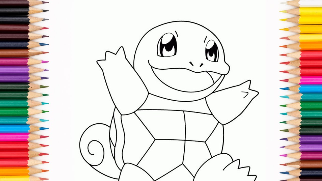 Squirtle Coloring Pages, Pokemon, Squirtle painting