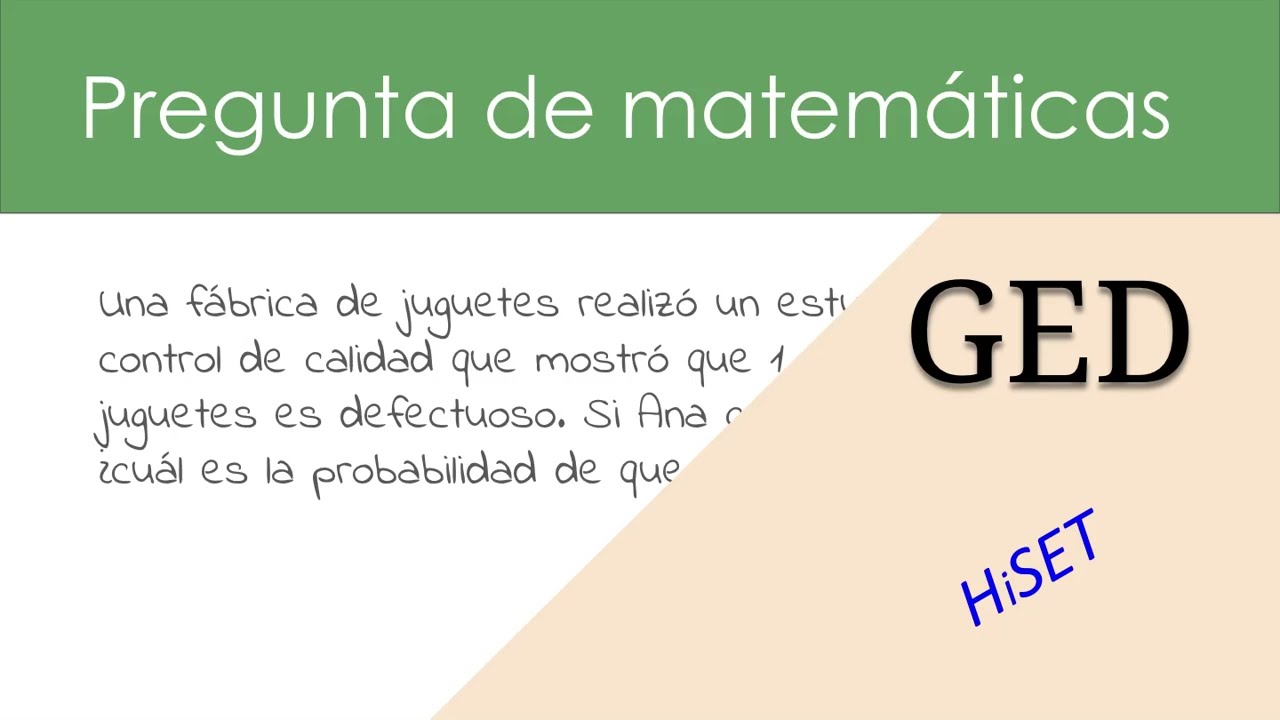 GED Matemáticas Pregunta de práctica Probabilidad