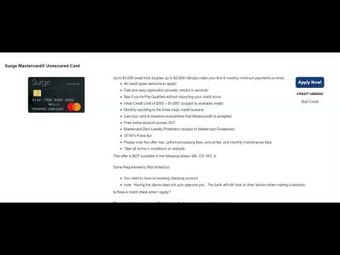"Surge Mastercard Unsecured Card: Boost Your Credit Limit to $2,000!"