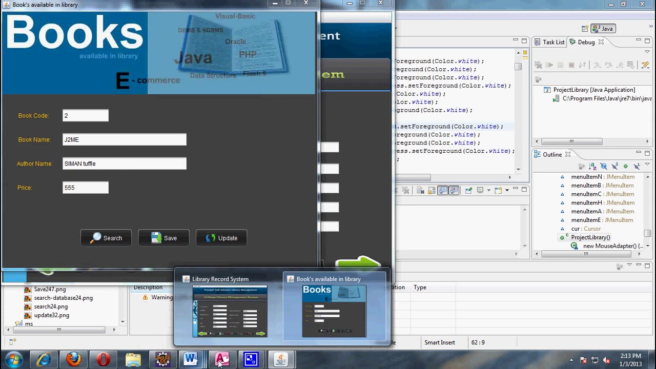 Library Information Management in Java - OKOK PROJECTS- Final Year ...