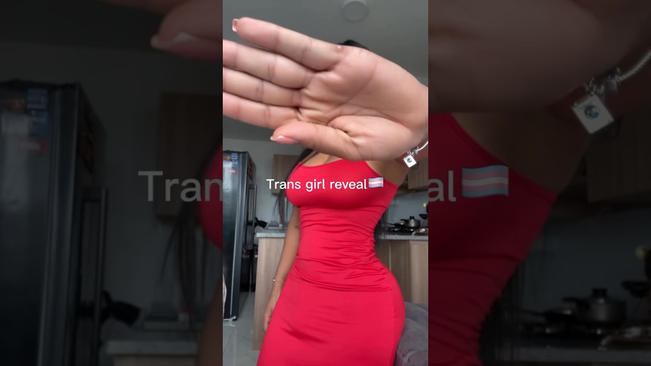 Trans Girl Reveal 🏳️‍⚧️ | Stunning Transformation in Red Dress 💃✨