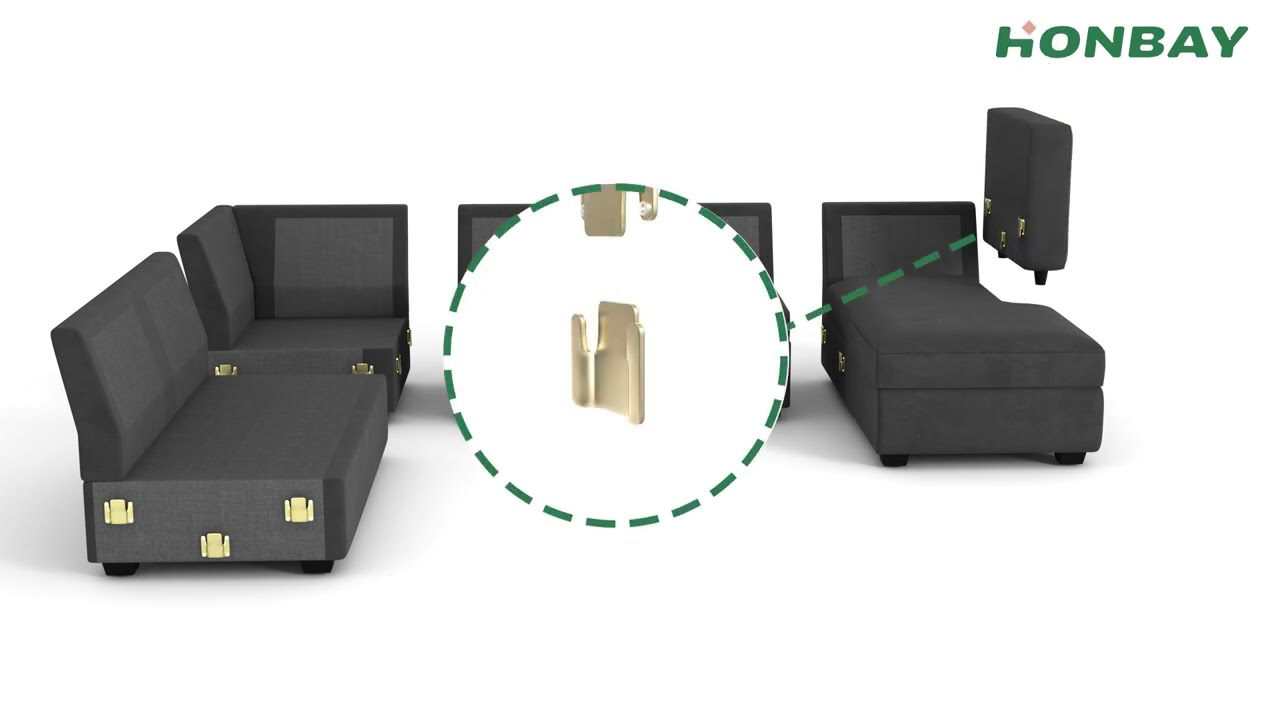 HONBAY Modular Sectional Pull Out Bed