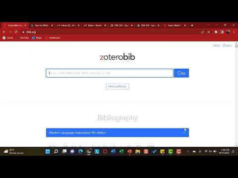 Using Zoterobib to Cite According to MLA Guidelines