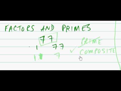 factors and primes number 77