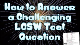 Three Types of Questions You Need To Know on the LCSW Examination with ...
