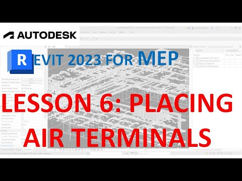 REVIT 2023 FOR MEP – Lesson 6 Placing Air Terminals | LEARNING WITH RICH