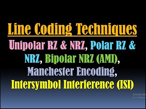 Line Coding Schemes (Techniques)/(Unipolar RZ, NRZ/Polar RZ, NRZ/Bipolar NRZ (AMI), Manchester Encod