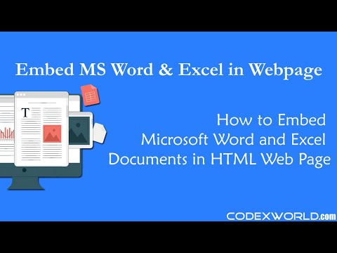 How to Embed Microsoft Word and Excel Documents in HTML Web Page