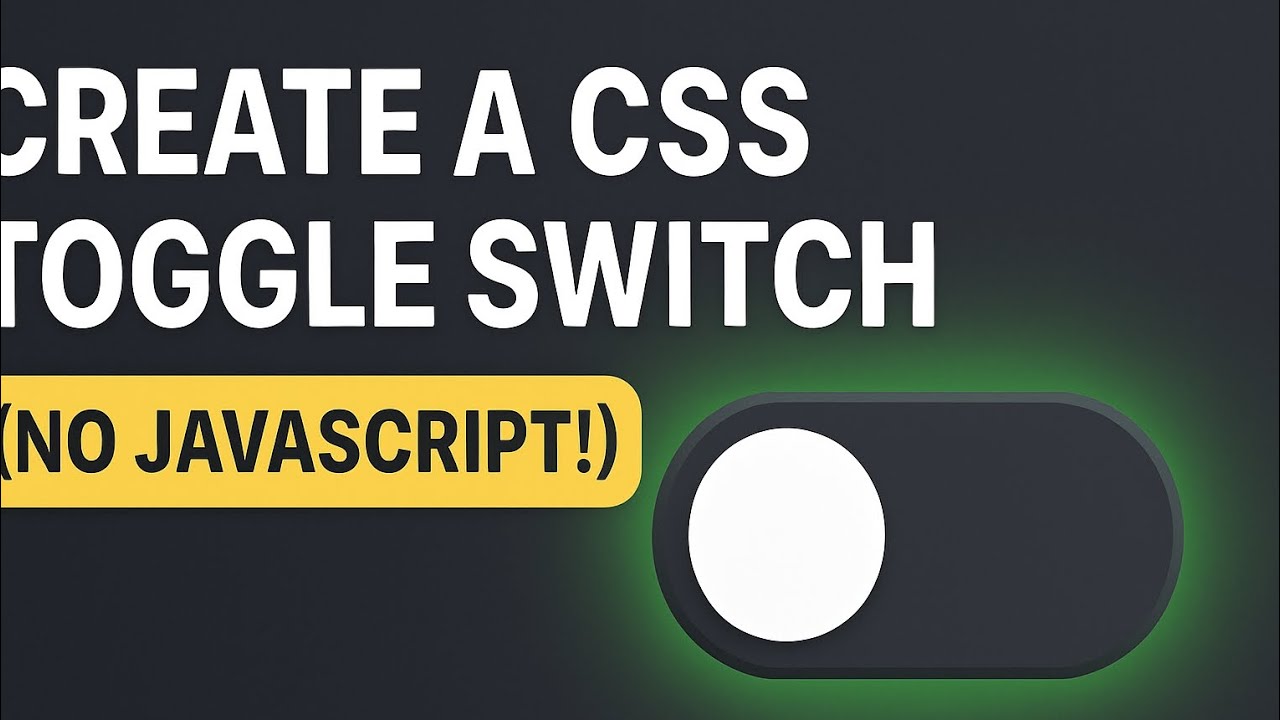 Create a CSS Toggle Switch (No JavaScript) 🫢