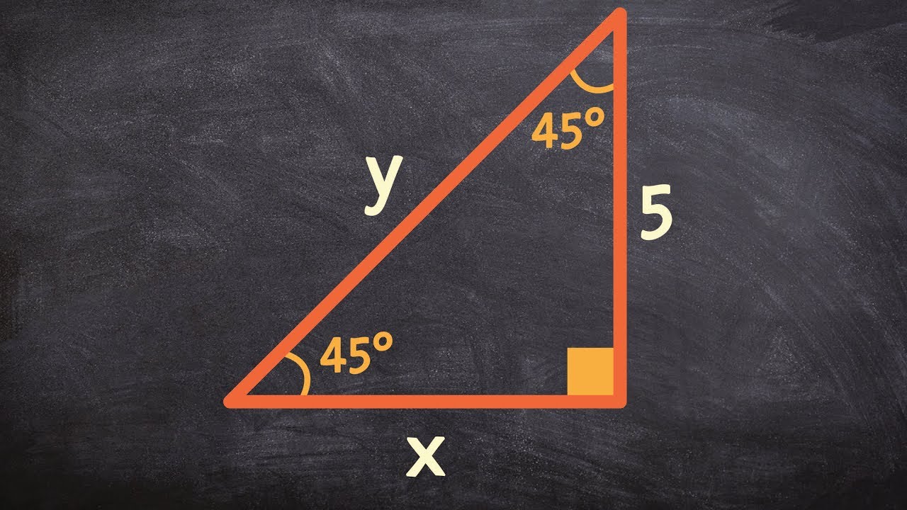 How to use special right triangles to find the missing side lengths