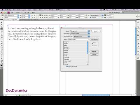 Create a Custom InDesign Dictionary
