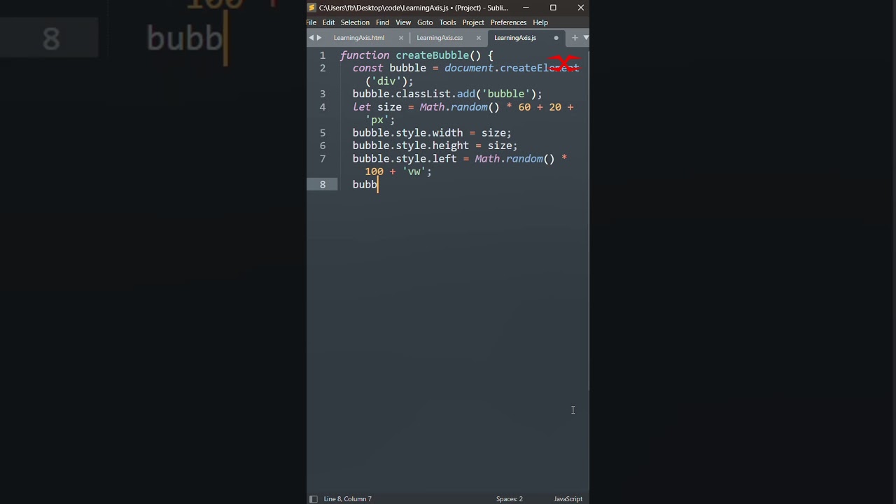 Floating Bubbles | HTML CSS JavaScript