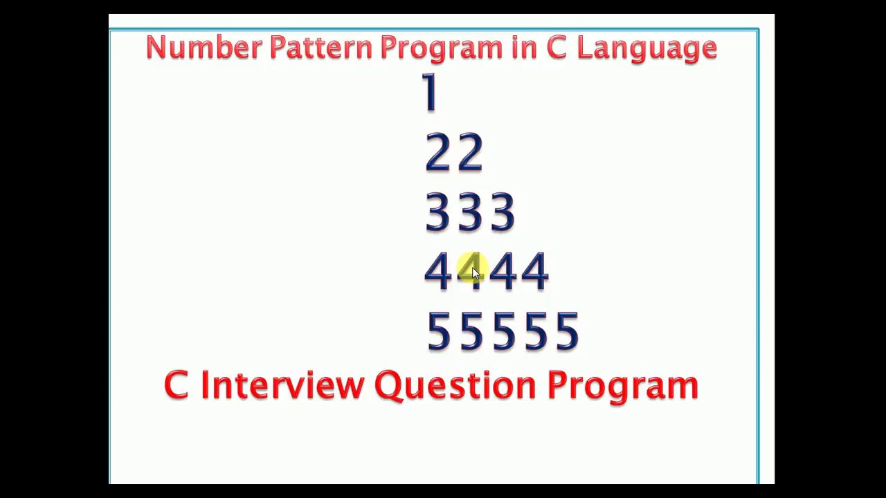 Triangle number pattern programs in c language