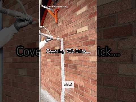 Covering 70’s Brickwork with Render.. #mrsmoothplastering #construction #baumit #brickwork #render