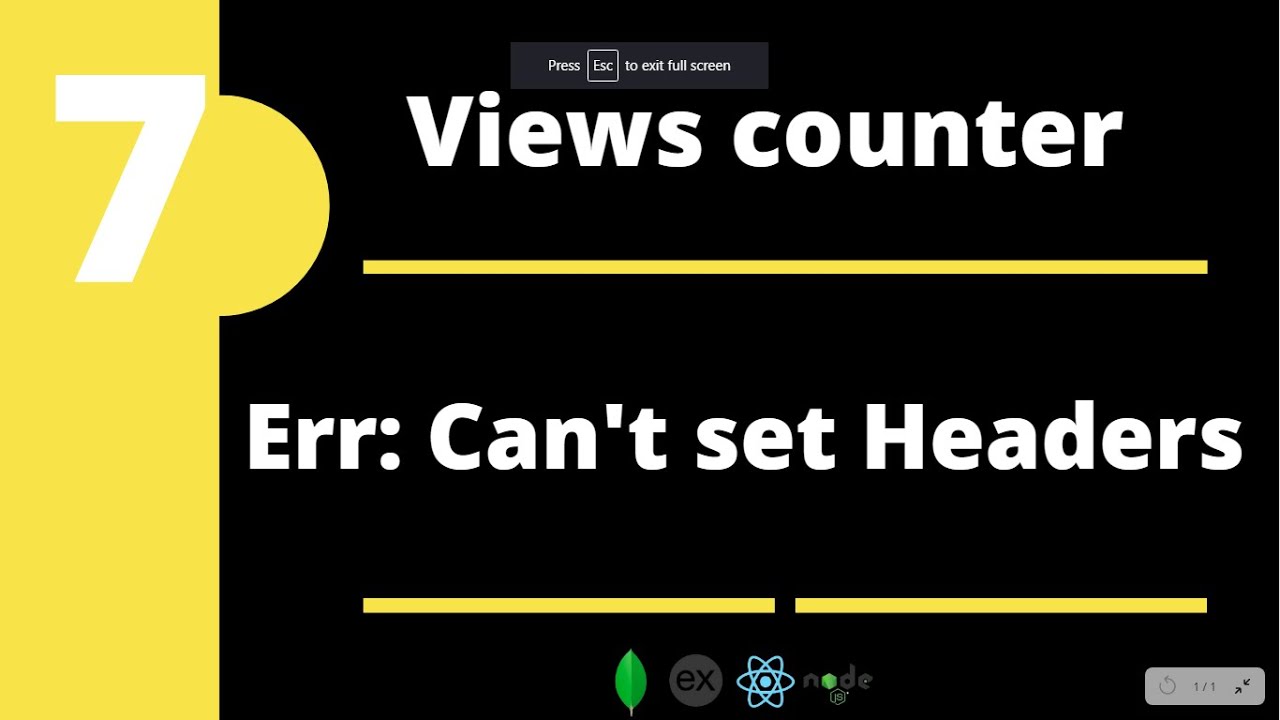 node express server for beginners #7 Error: Cannot set headers after they are sent to the client