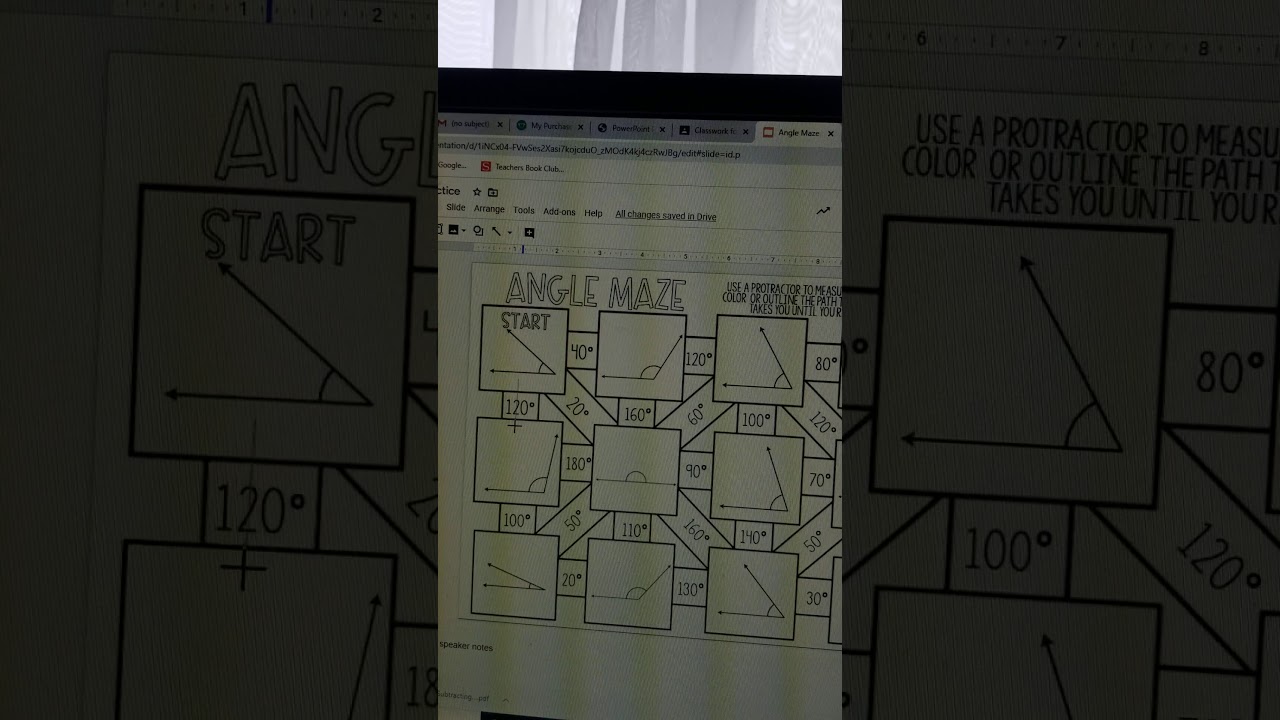 How to do the Angle Maze on google slide