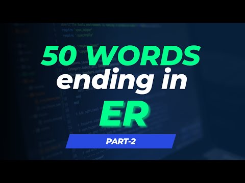 50 Words that ends with 'er' part 2 || Vocabulary || Communication || Parts of speech