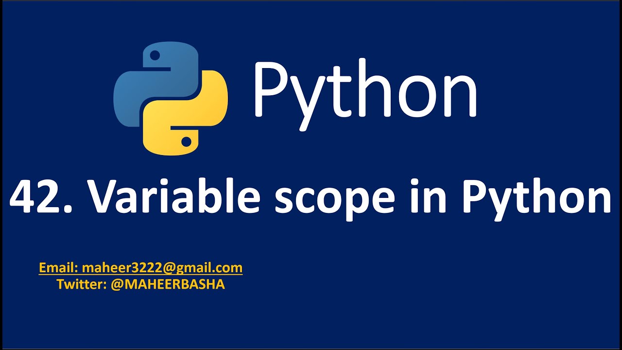 42. Variable Scope in Python
