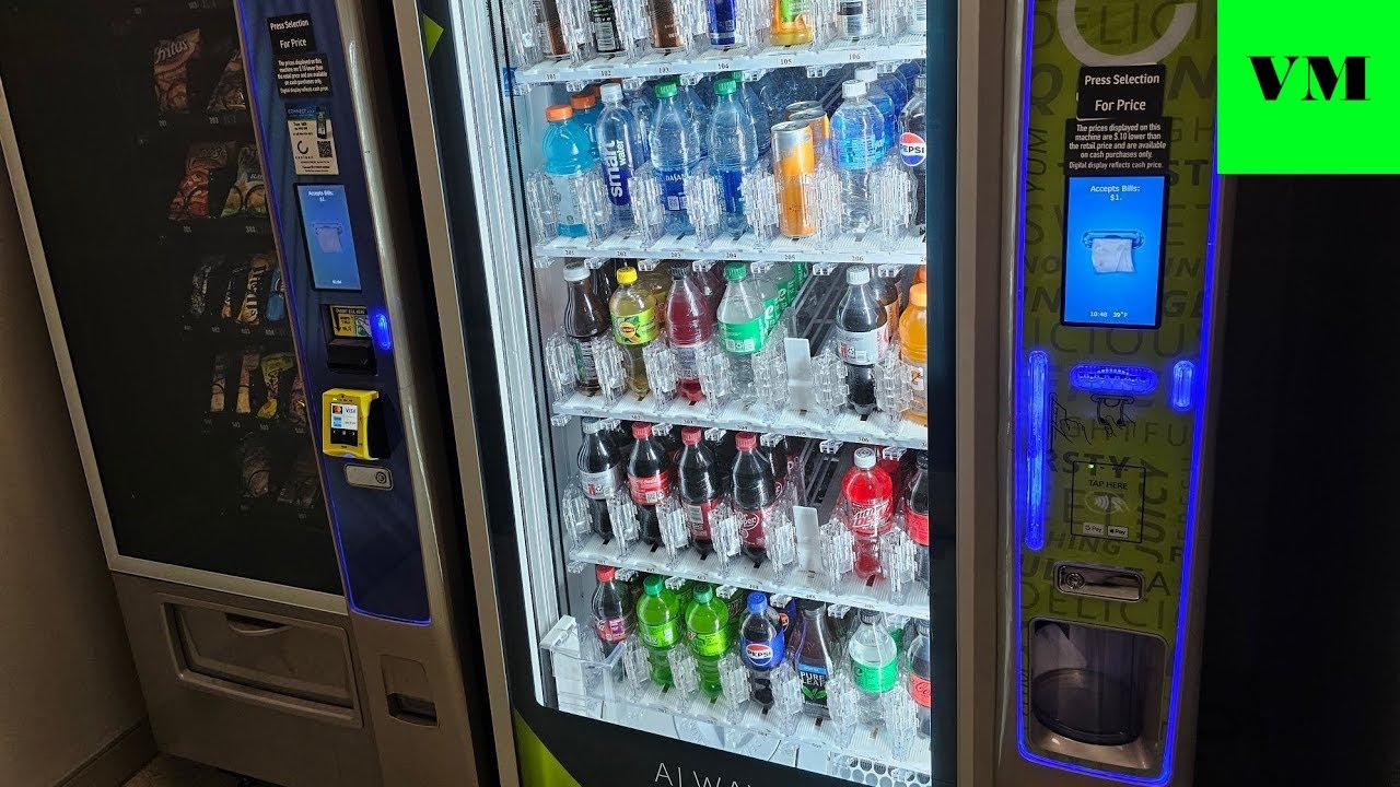 Crane BevMax MEDIA2 Drink Vending Machine Purchase Demonstration