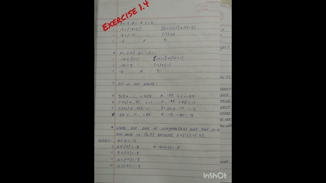 Class 7 math exercise 1.4💯@APEXLearning959