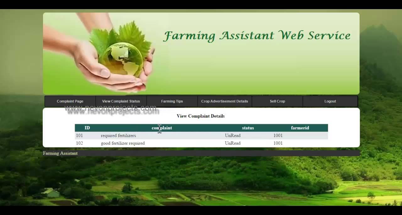 Farming Assistant Web Service