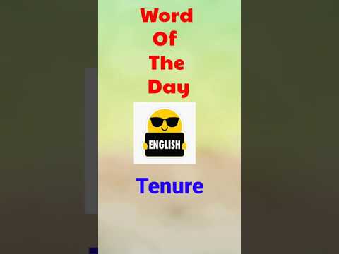 21Word of the Day: Tenure।English word meaning। YTshorts। Easywaylearning by shaifalijain।