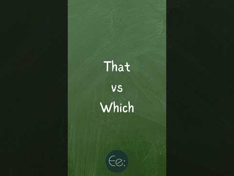 That vs Which 🤔 What’s the Difference? English Explained #words #difference #meaning #esl #tips